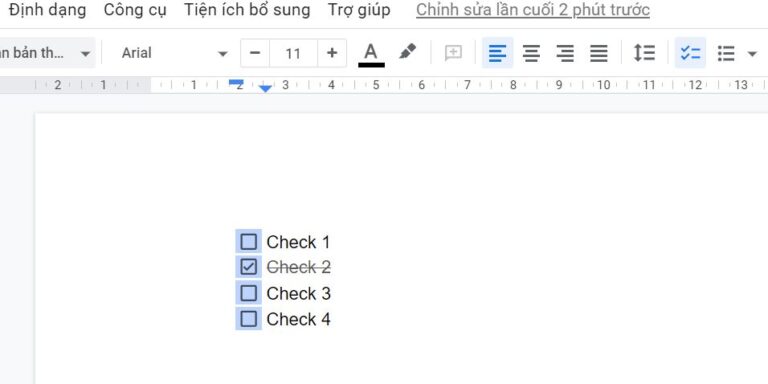 2 phút thuần thục cách tạo checklist trong Google Docs