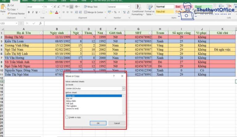 Copy sheet trong Excel từ cơ bản đến nâng cao đầy đủ nhất