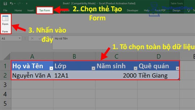 Cách Nhập Dữ Liệu Trong Excel Bằng Form Tự Tạo Update 2023