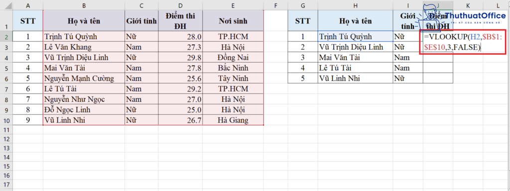 3 bước sử dụng hàm VLOOKUP trong Excel cực đơn giản 2022